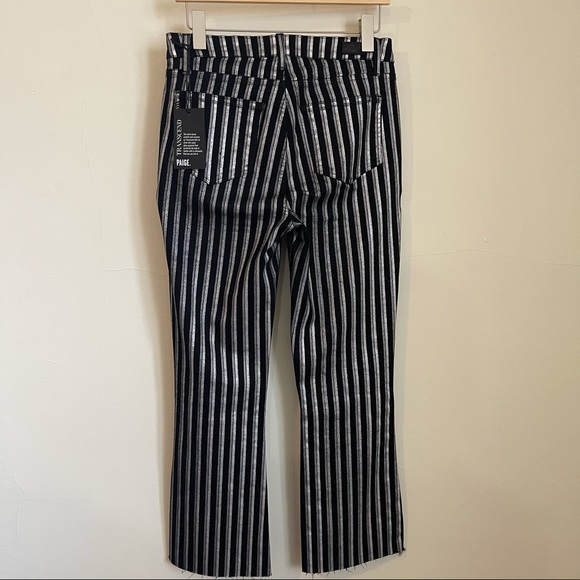 PAIGE | Jeans | Nwt Paige Black And Silver Striped Collette High Rise ...